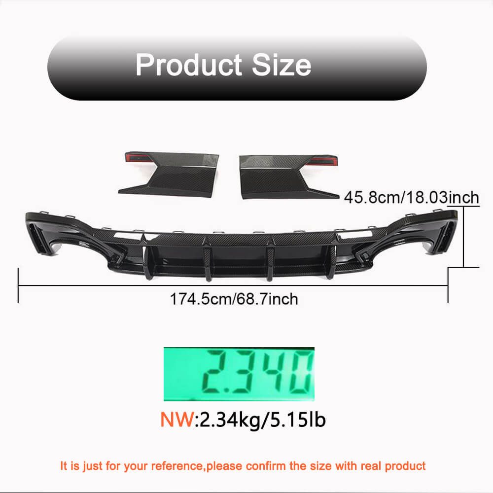 Audi RS6 C8 Dry Carbon Fiber Rear Bumper Diffuser Lip | Exterior ...