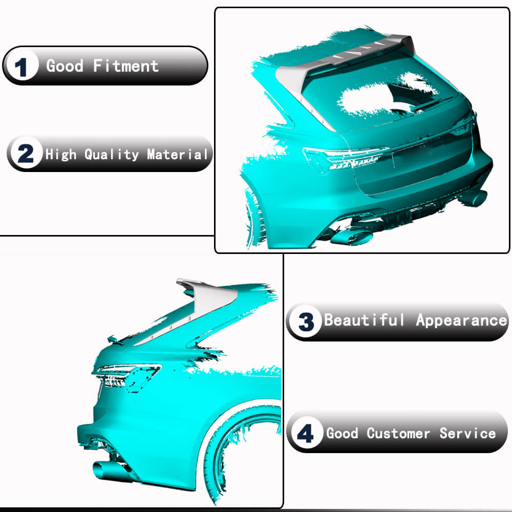 Audi RS6 C8 Dry Carbon Fiber Rear Roof Spoiler & Window Wing Lip