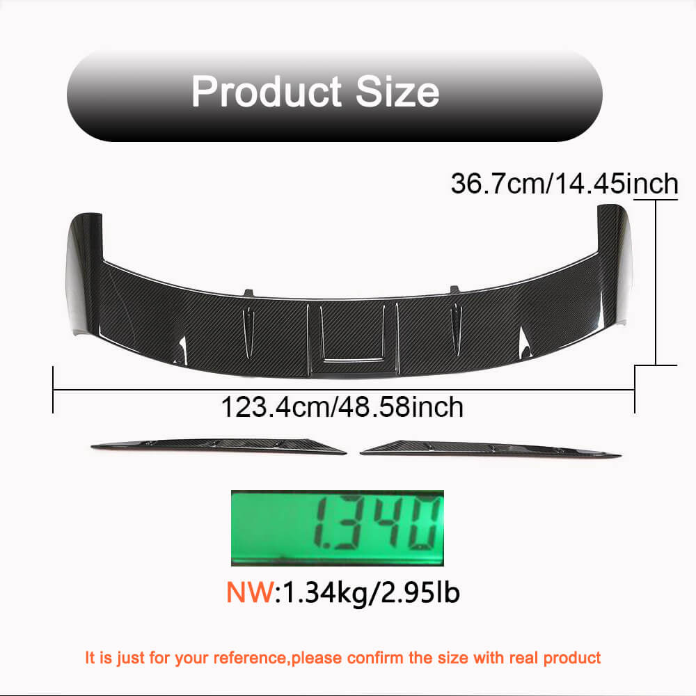 Audi RS6 C8 Dry Carbon Fiber Rear Roof Spoiler & Window Wing Lip