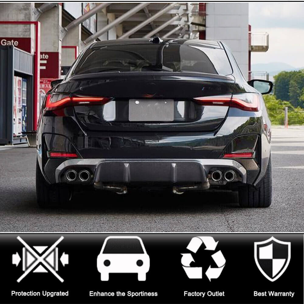 BMW 4 Series G26 Carbon Fiber Trunk Boot Spoiler & Rear Wing Lip