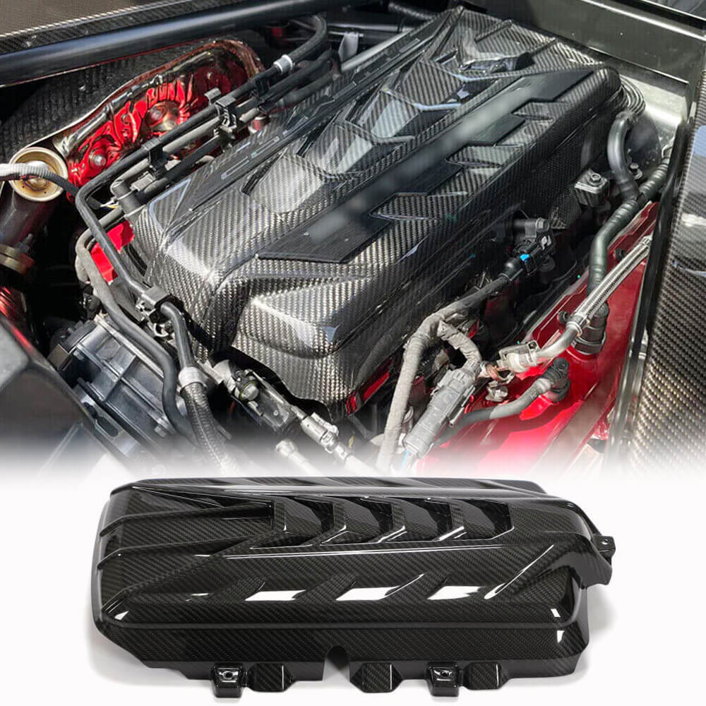 Chevrolet Corvette C8 2020-2022 Engine Cover Dry Carbon Fiber | Ahacarbon