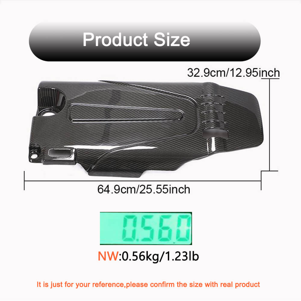 Honda Civic 10th 2016-2021 Engine Cover Trim Dry Carbon Fiber