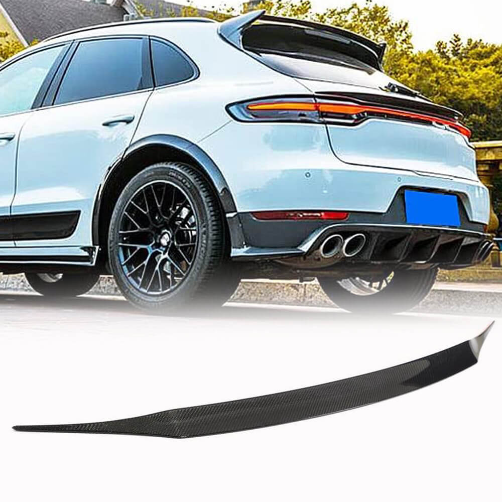 Porsche Macan Carbon Fiber Rear Middle Spoiler Wing Lip | Exterior Mods
