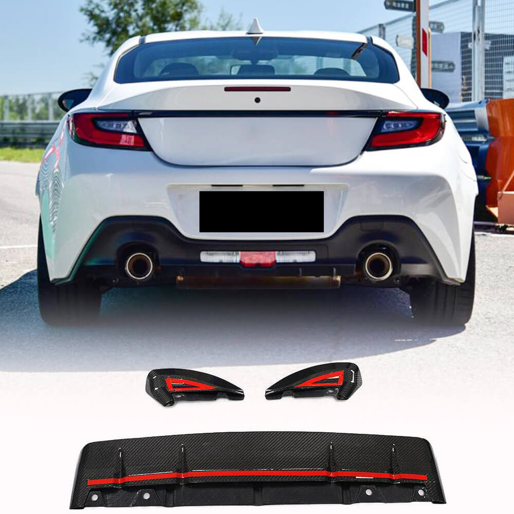 Subaru BRZ Toyota GR86 Carbon Fiber Rear Bumper With Splitters – Ahacarbon