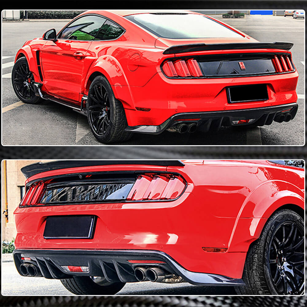 Ford Mustang V6 V8 Carbon Fiber Rear Bumper Diffuser | Exterior Mods