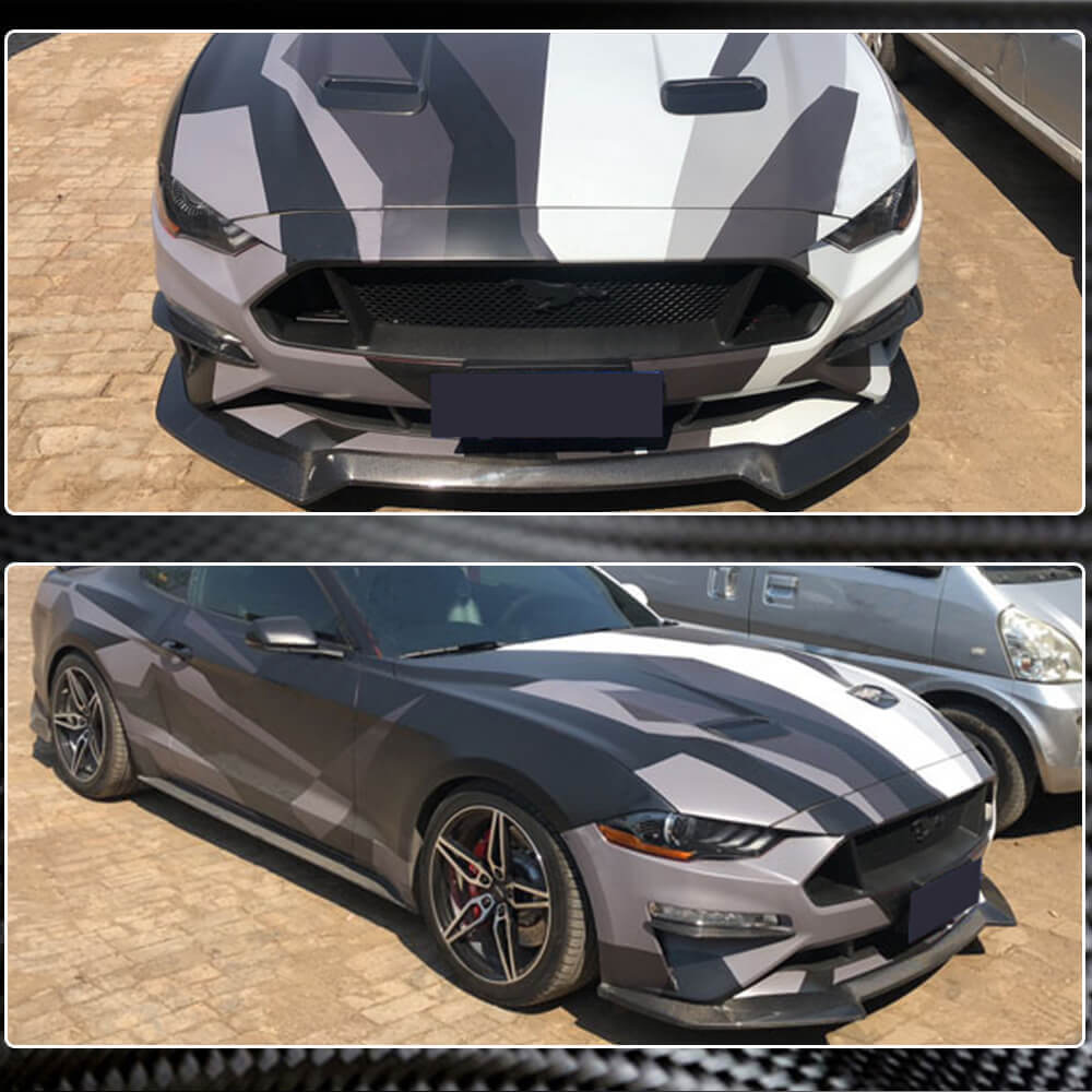 Ford Mustang V8 Carbon FiberFront Bumper Lip Spoiler | Exterior Mods