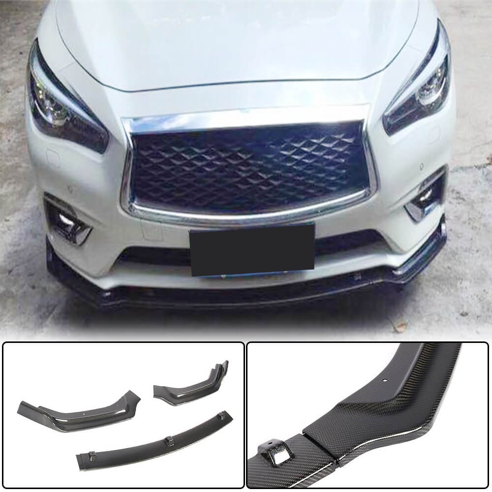 Infiniti Q50 Carbon Fiber Front Lip Spoiler | Exterior Accessories