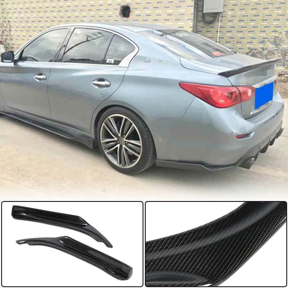 Infiniti Q50 Carbon Fiber Rear Bumper Splitter Flaps | Exterior Mods ...