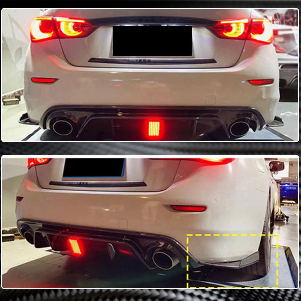 Infiniti Q50 Carbon Fiber Rear Bumper Splitter Flaps | Exterior Mods ...