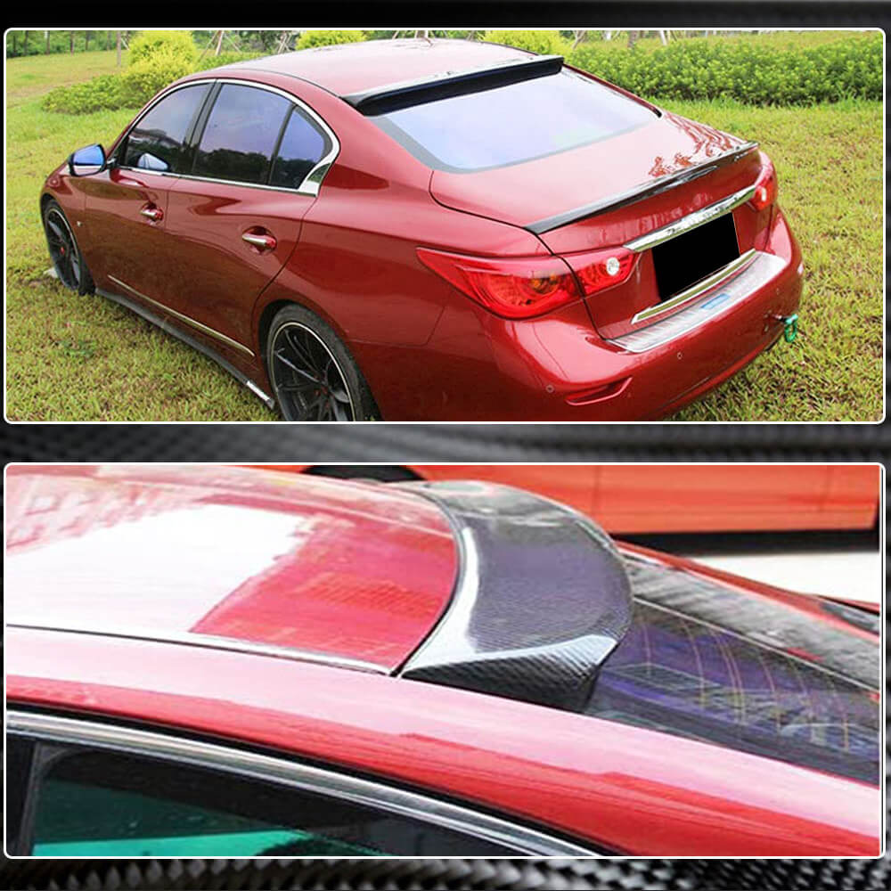 Infiniti Q50 Carbon Fiber Rear Roof Window Spoiler Wing | Exterior Mods ...