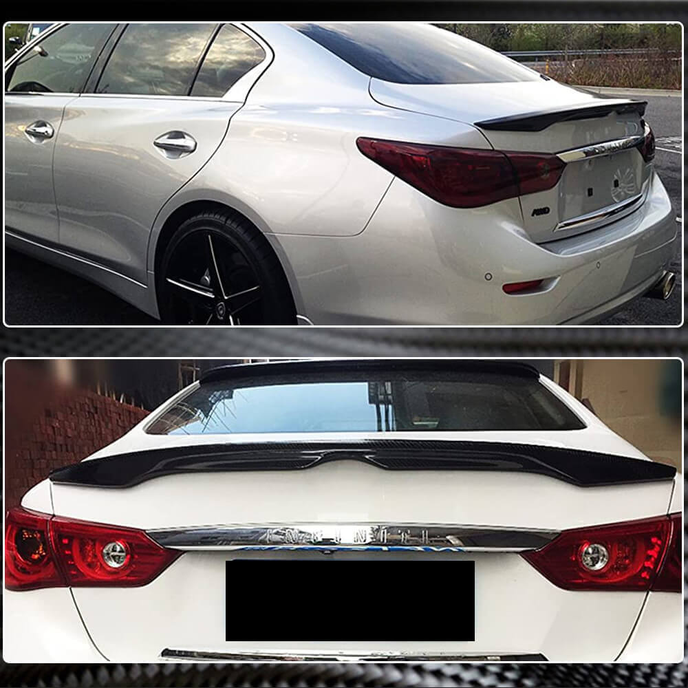 Infiniti Q50 Carbon Fiber Spoilers | Trunk, Rear, Lip & Wing Spoiler