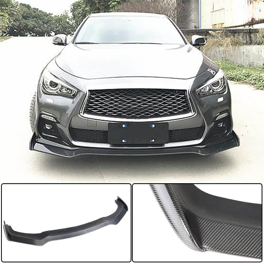 Infiniti Q50 Carbon Fiber Front Bumper Lip | Custom Infiniti, Top Fit ...