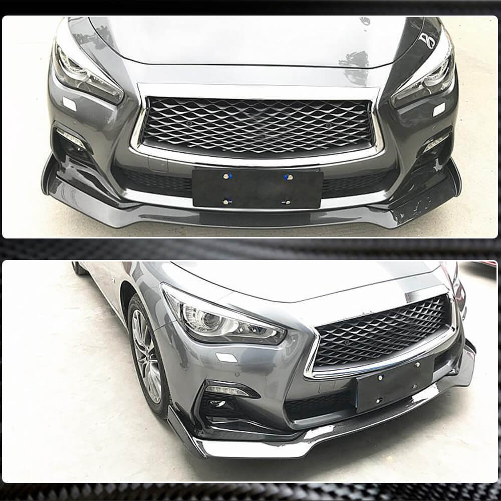 Infiniti Q50 Carbon Fiber Front Bumper Lip |Aero Upgrade