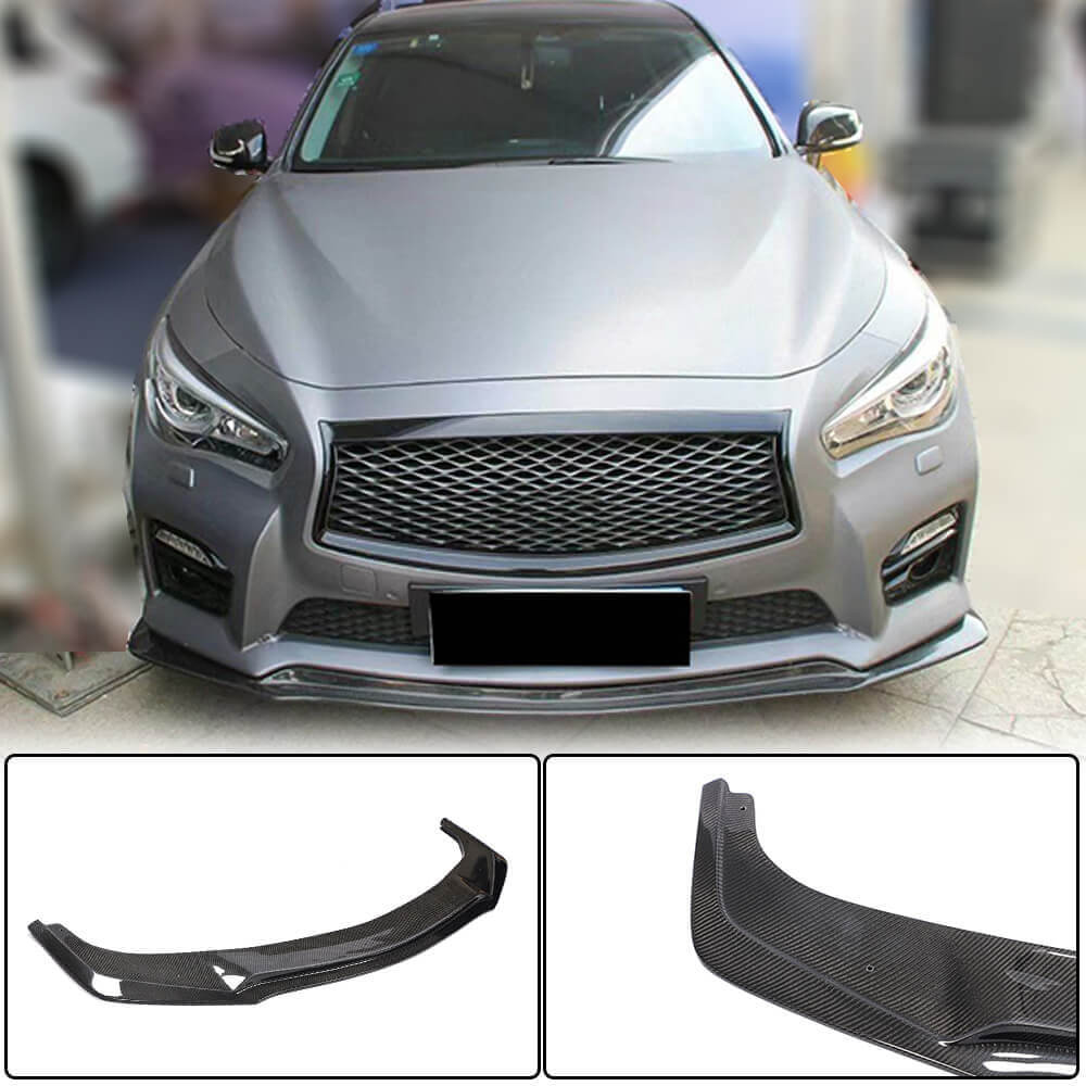 Infiniti Q50 Carbon Fiber Front Lip Spoiler | Custom Infiniti Body Kit
