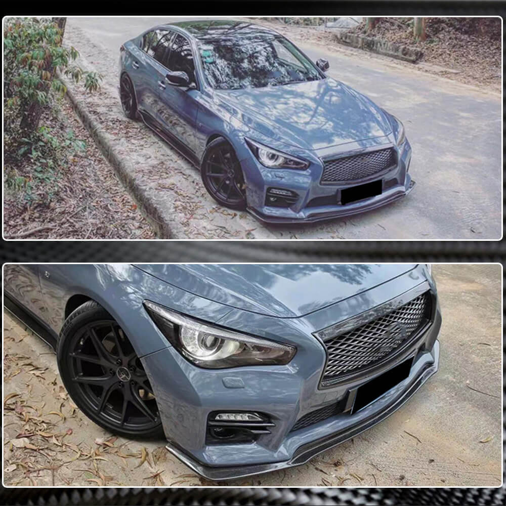 Infiniti Q50 Carbon Fiber Front Lip Spoiler | Custom Infiniti Body Kit