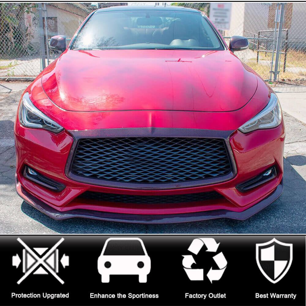 Infiniti Q60 Coupe 2-Door 2016-2022 Front Grille Carbon Fiber | Ahacarbon