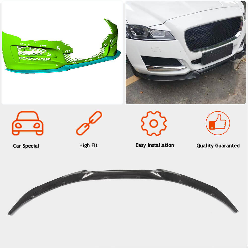 Jaguar XE X760 Carbon Fiber Front Bumper Lip Spoiler | Exterior Mods