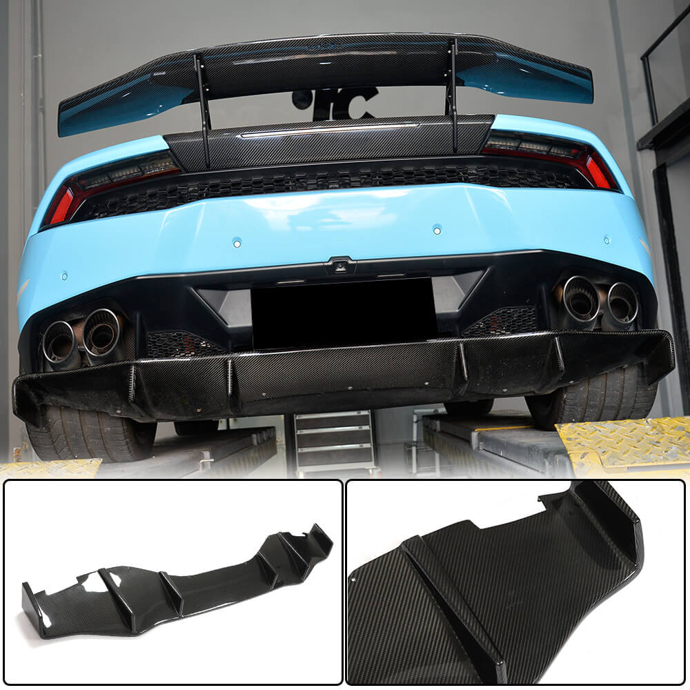 Lamborghini Huracan Dry Carbon Fiber Rear Diffuser Lip | Exterior Mods