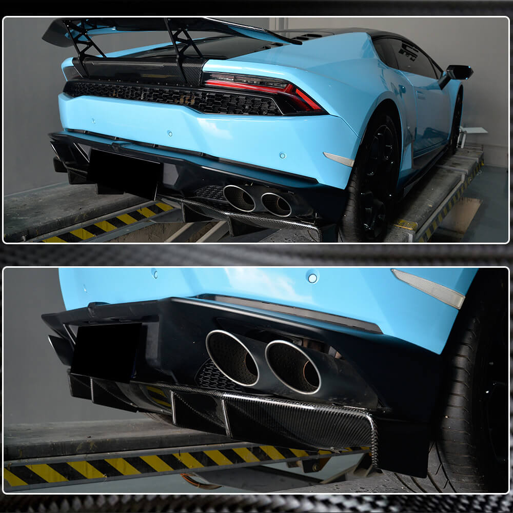 Lamborghini Huracan Dry Carbon Fiber Rear Diffuser Lip | Exterior Mods