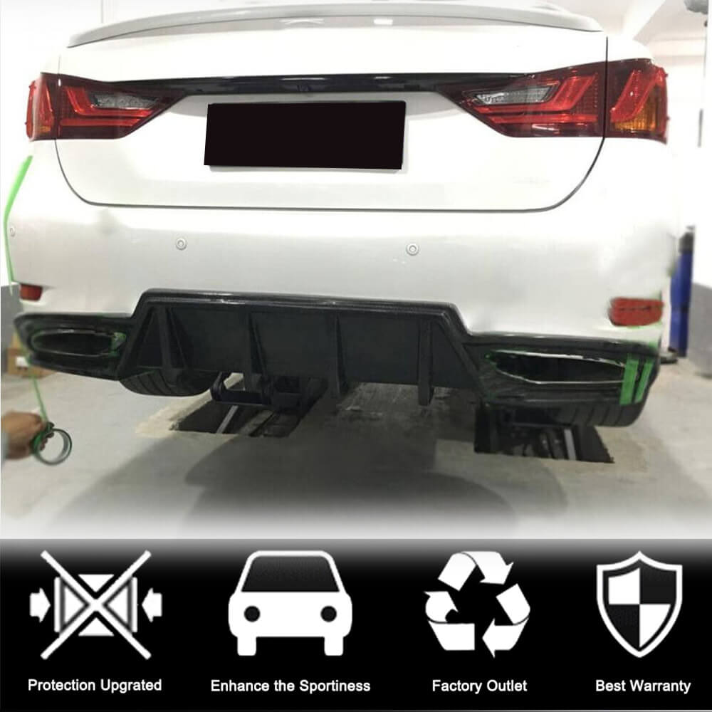 Lexus GS350 F Sport Carbon Fiber Rear Bumper Diffuser | Exterior Mods