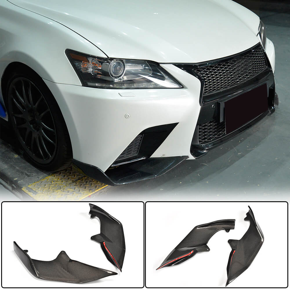 Lexus GS350 Carbon Fiber Front Bumper Canard Splitters | Exterior Mods