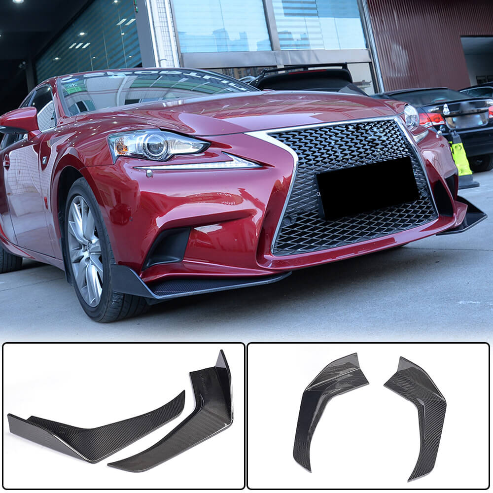 Lexus IS250 IS350 F Sport Carbon Fiber Front Bumper Apron Splitters ...