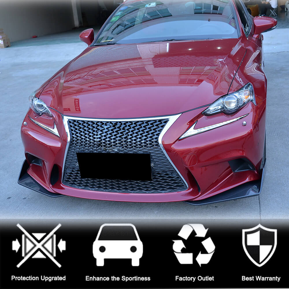 Lexus IS250 IS350 F Sport Carbon Fiber Front Bumper Apron Splitters ...