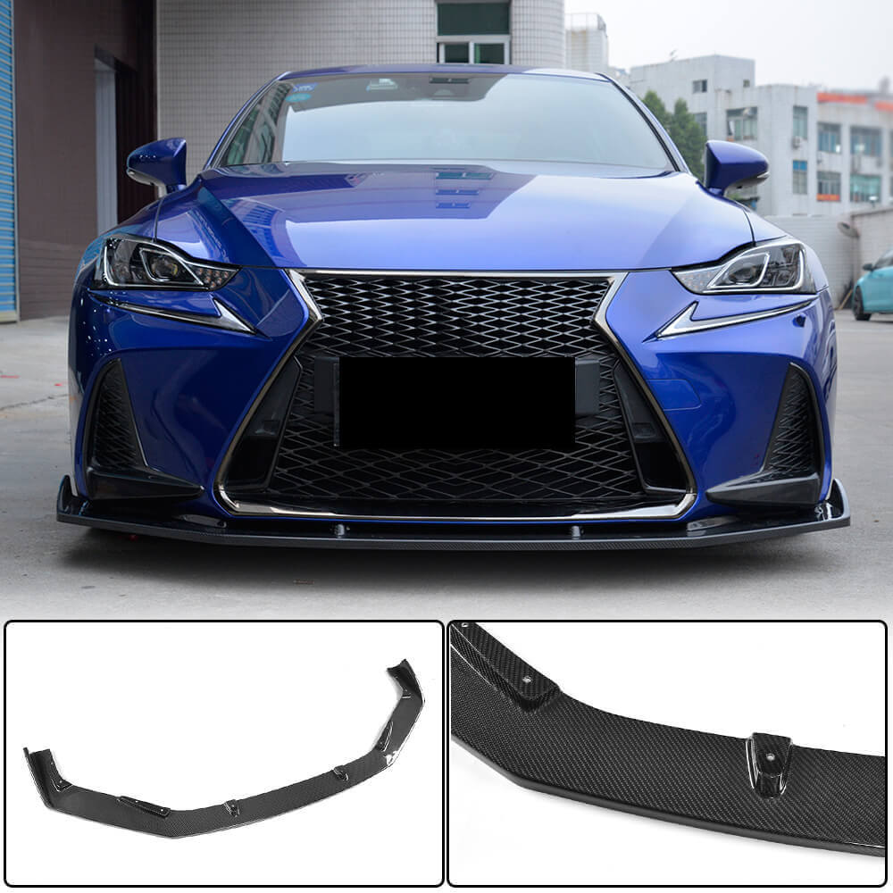 Lexus IS300 IS350 Carbon Fiber Front Bumper Lip Spoiler | Exterior Mods