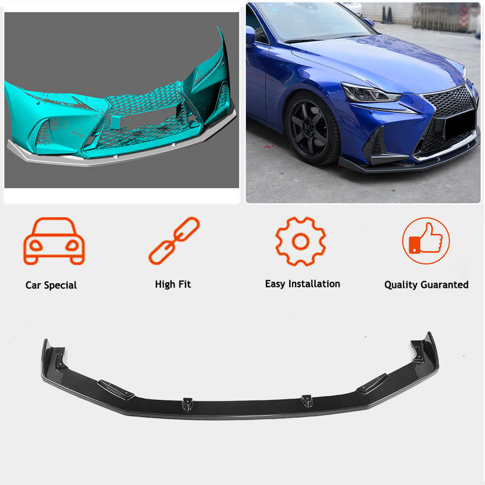 Lexus IS300 IS350 Carbon Fiber Front Bumper Lip Spoiler | Exterior Mods