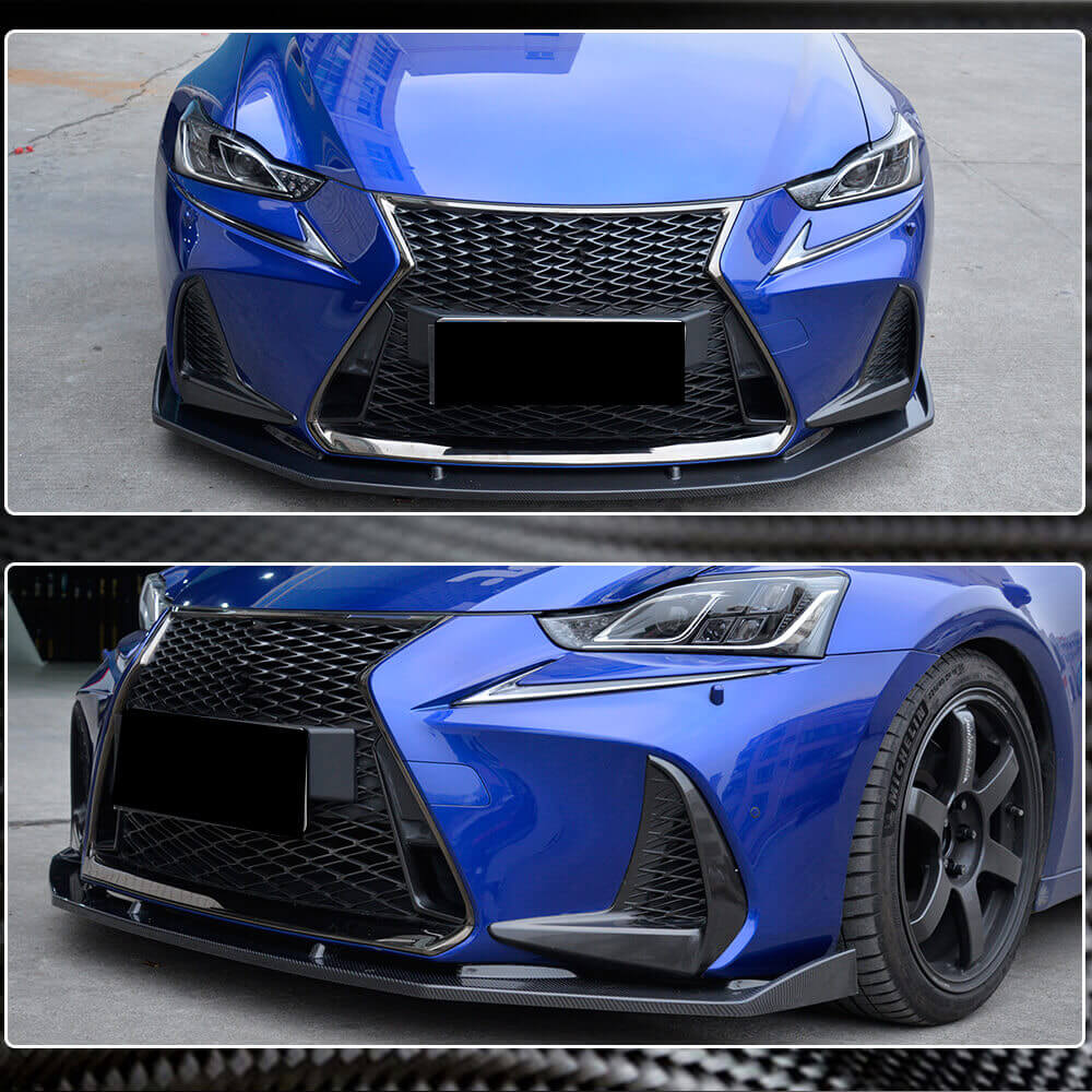 Lexus IS300 IS350 Carbon Fiber Front Bumper Lip Spoiler | Exterior Mods