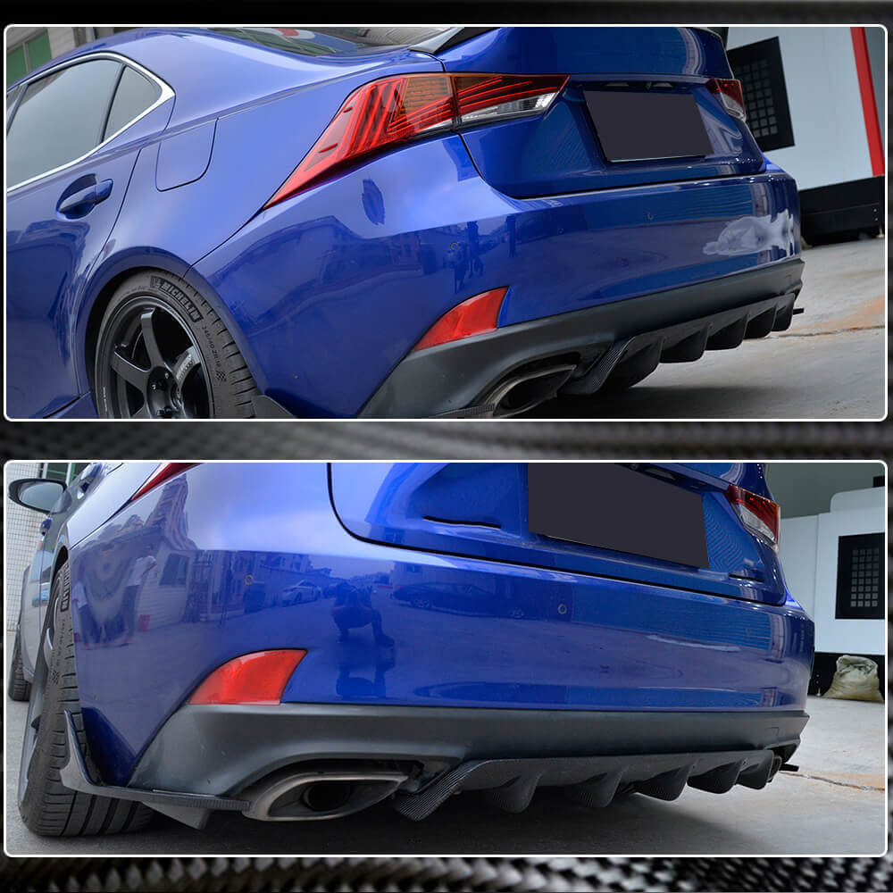 Lexus IS300 IS350 Carbon Fiber Rear Diffuser Valance | Exterior Mods