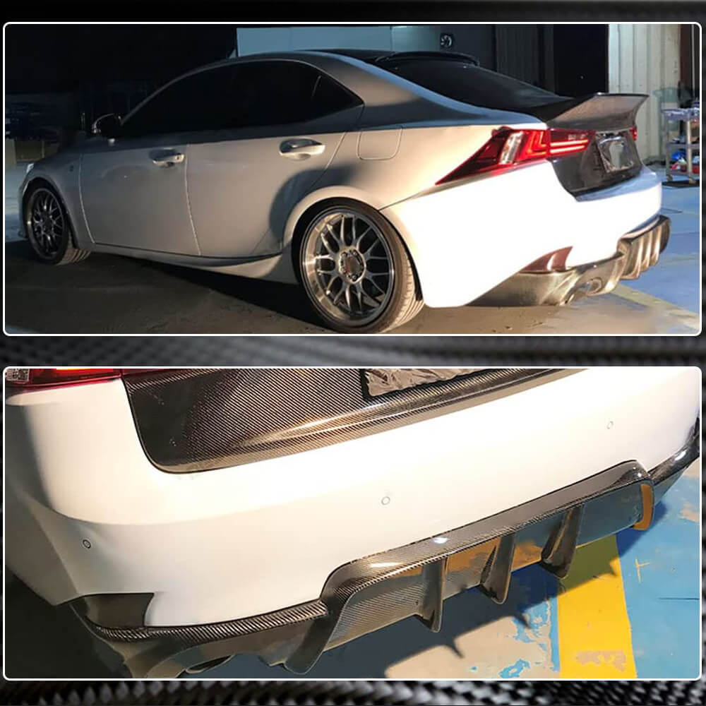 Lexus IS250 IS300 IS350 IS F Sport Carbon Fiber Rear Bumper Diffuser ...