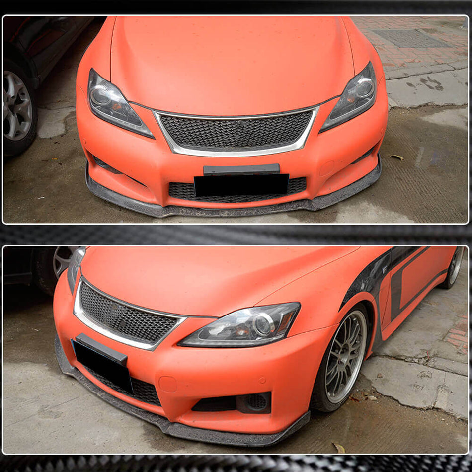 Lexus IS F Carbon Fiber Front Bumper Lip Spoiler | Exterior Mods