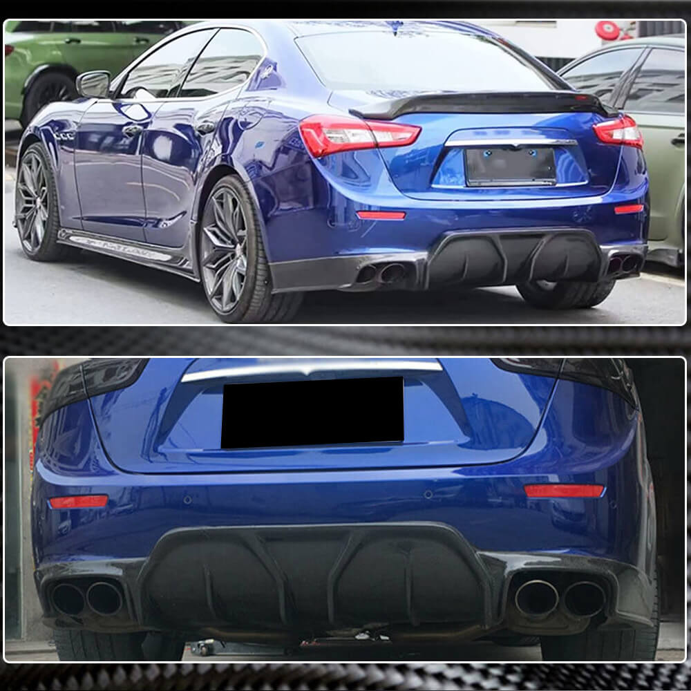 Maserati Ghibli Carbon Fiber Rear Bumper Diffuser Lip | Exterior Mods