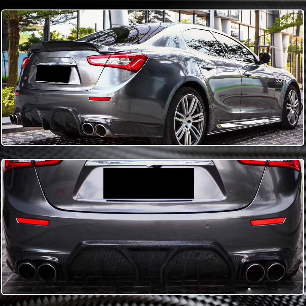 Maserati Ghibli Carbon Fiber Rear Bumper Diffuser Lip | Exterior Mods