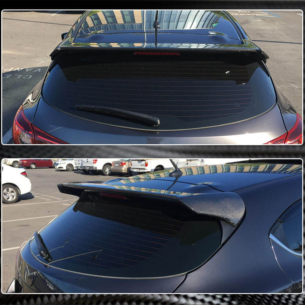 Mazda 3 Axela Carbon Fiber Rear Roof Window Spoiler | Exterior Mods ...