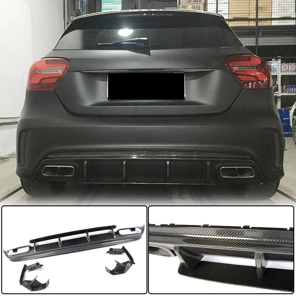 Mercedes Benz A Class W176 Sport A45 AMG 2013-2018 Rear Bumper Diffuser ...