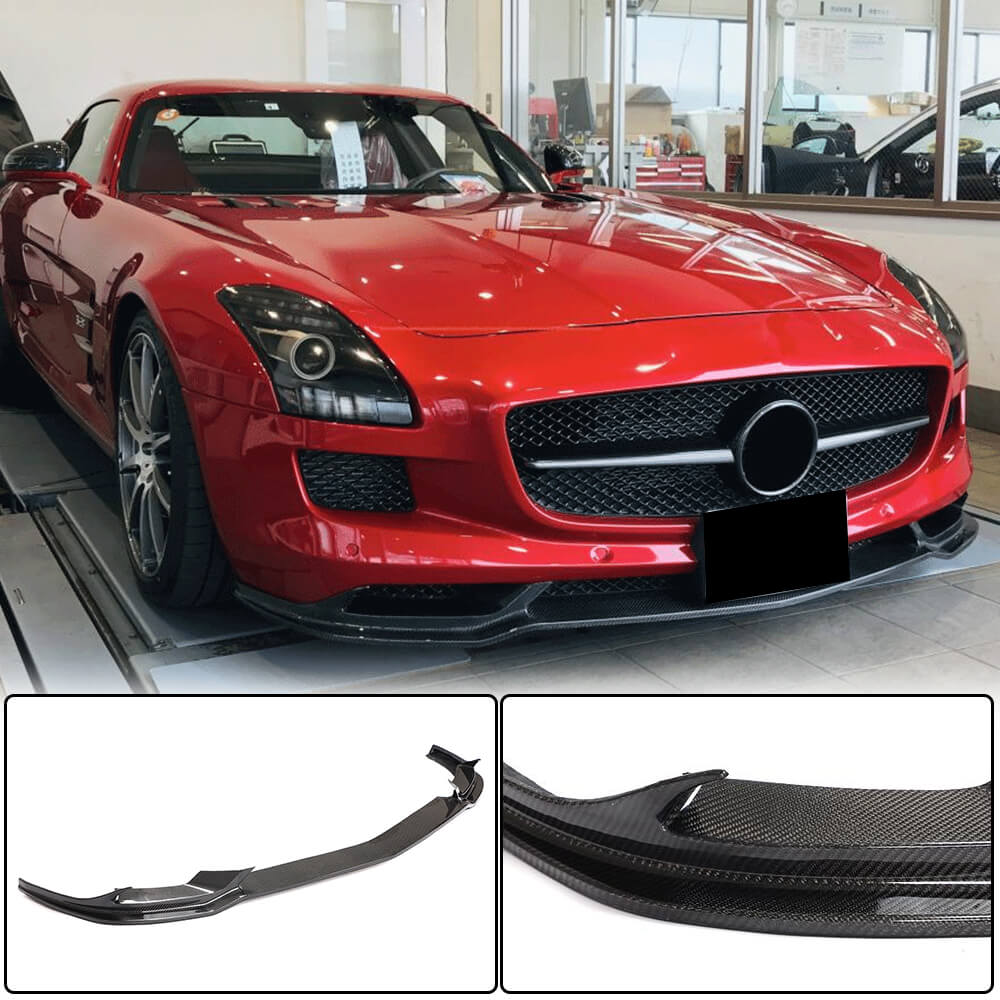Mercedes Benz SLS AMG R197 C197 Carbon Fiber Front Bumper Lip Spoiler