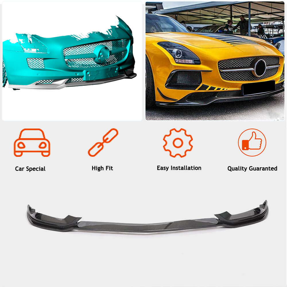 Mercedes Benz SLS AMG R197 C197 Carbon Fiber Front Bumper Lip Spoiler