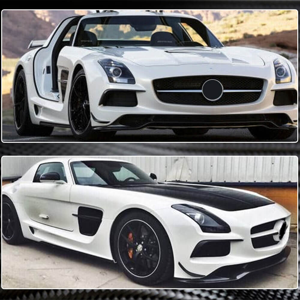 Mercedes Benz SLS AMG R197 C197 Carbon Fiber Front Bumper Lip Spoiler
