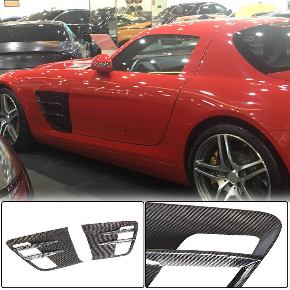 Mercedes Benz C197 SLS AMG Dry Carbon Fiber Side Air Fender Vent Fins ...