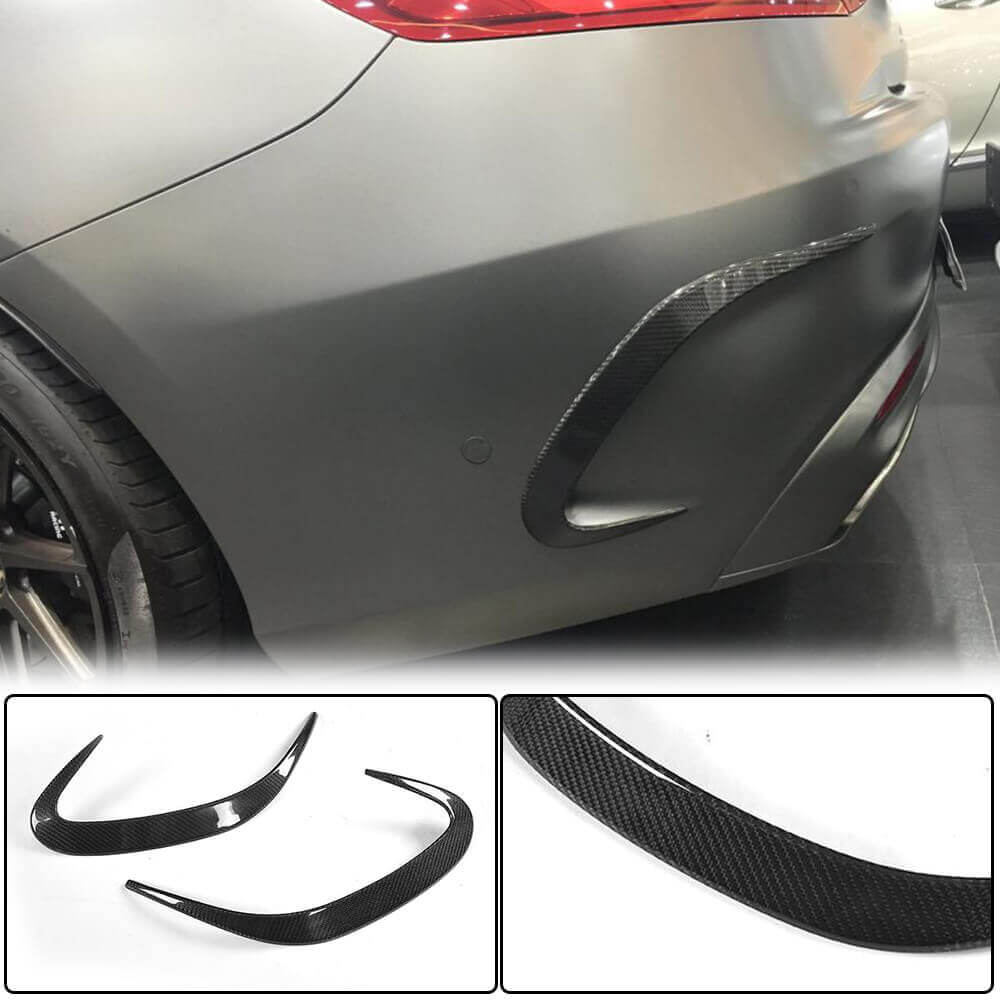 Mercedes Benz S Class W217 C217 Carbon Fiber Rear Bumper Air Vent Fins