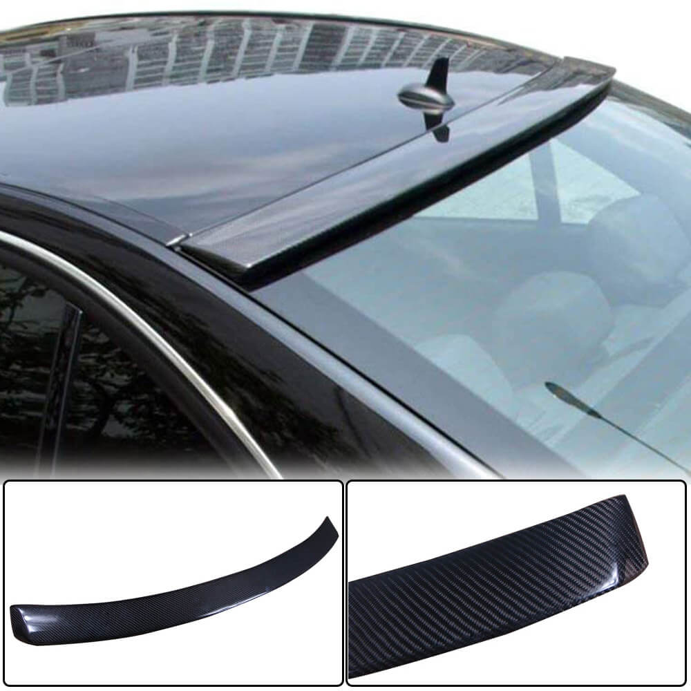 Mercedes Benz W204 Carbon Fiber Rear Roof Spoiler | Window Wing & Lip ...
