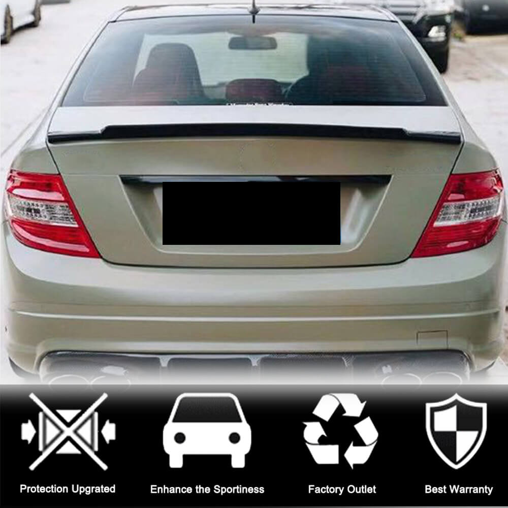 Mercedes Benz W204 Carbon Fiber Rear Trunk Spoiler | Custom Benz Part