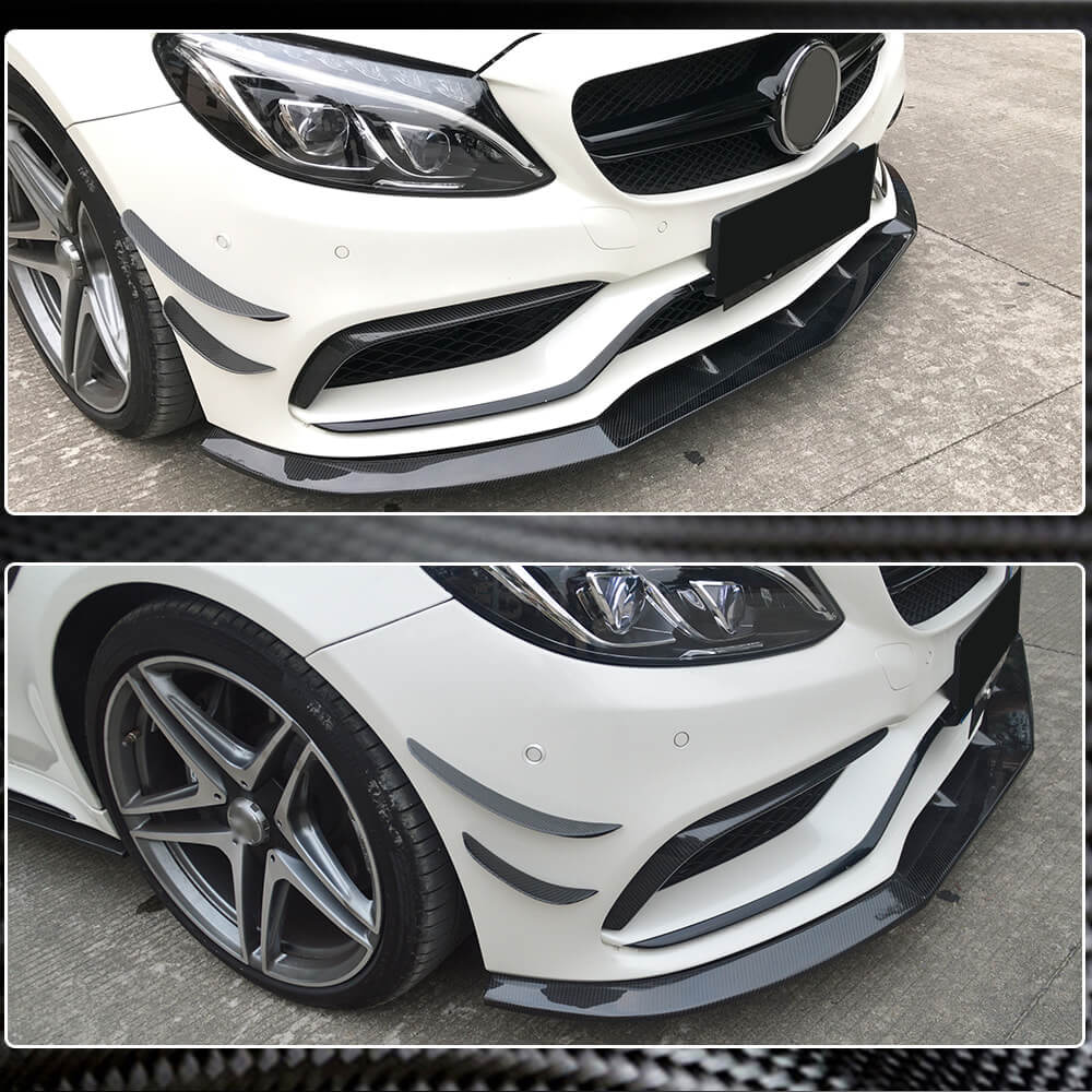Mercedes Benz W205 C63 Carbon Fiber Front Lip Spoiler | Exterior Mods
