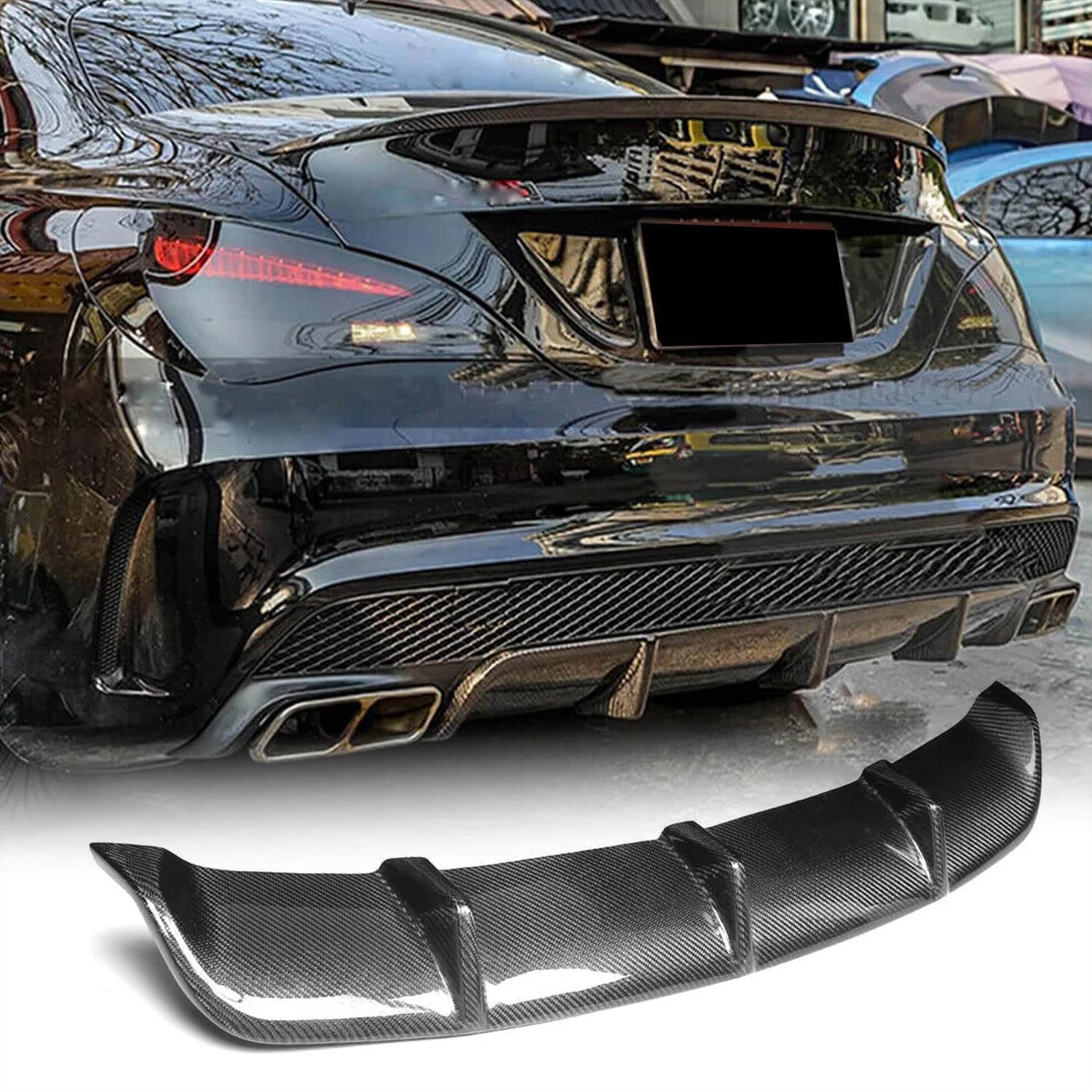 Mercedes Benz W117 C117 CLA200 CLA250 CLA45 Carbon Fiber Rear Diffuser ...