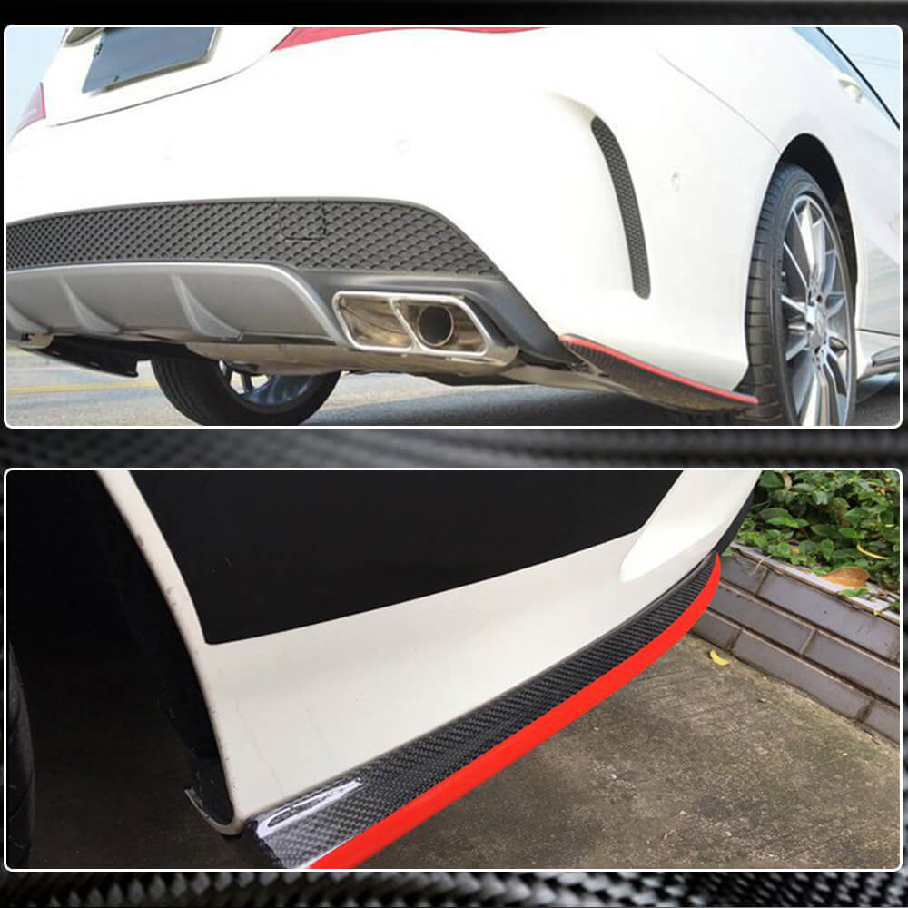 Mercedes Benz W117 C117 CLA45 Carbon Fiber Rear Bumper Canard Splitter ...
