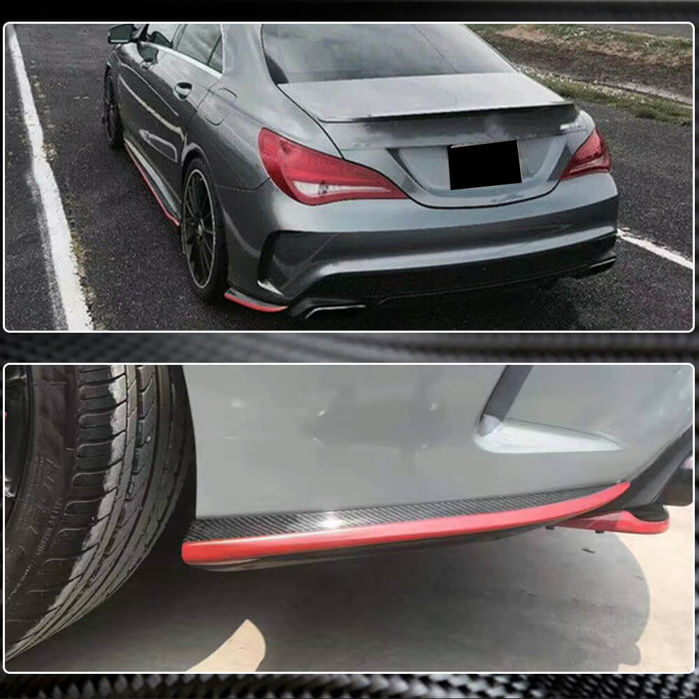 Mercedes Benz W117 C117 CLA45 Carbon Fiber Rear Bumper Canard Splitter ...