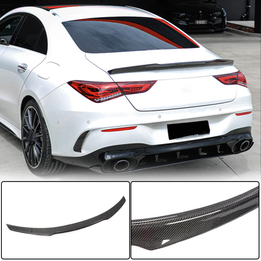 Mercedes Benz CLA Class C118 Carbon Fiber Rear Trunk Spoiler Wing Lip ...