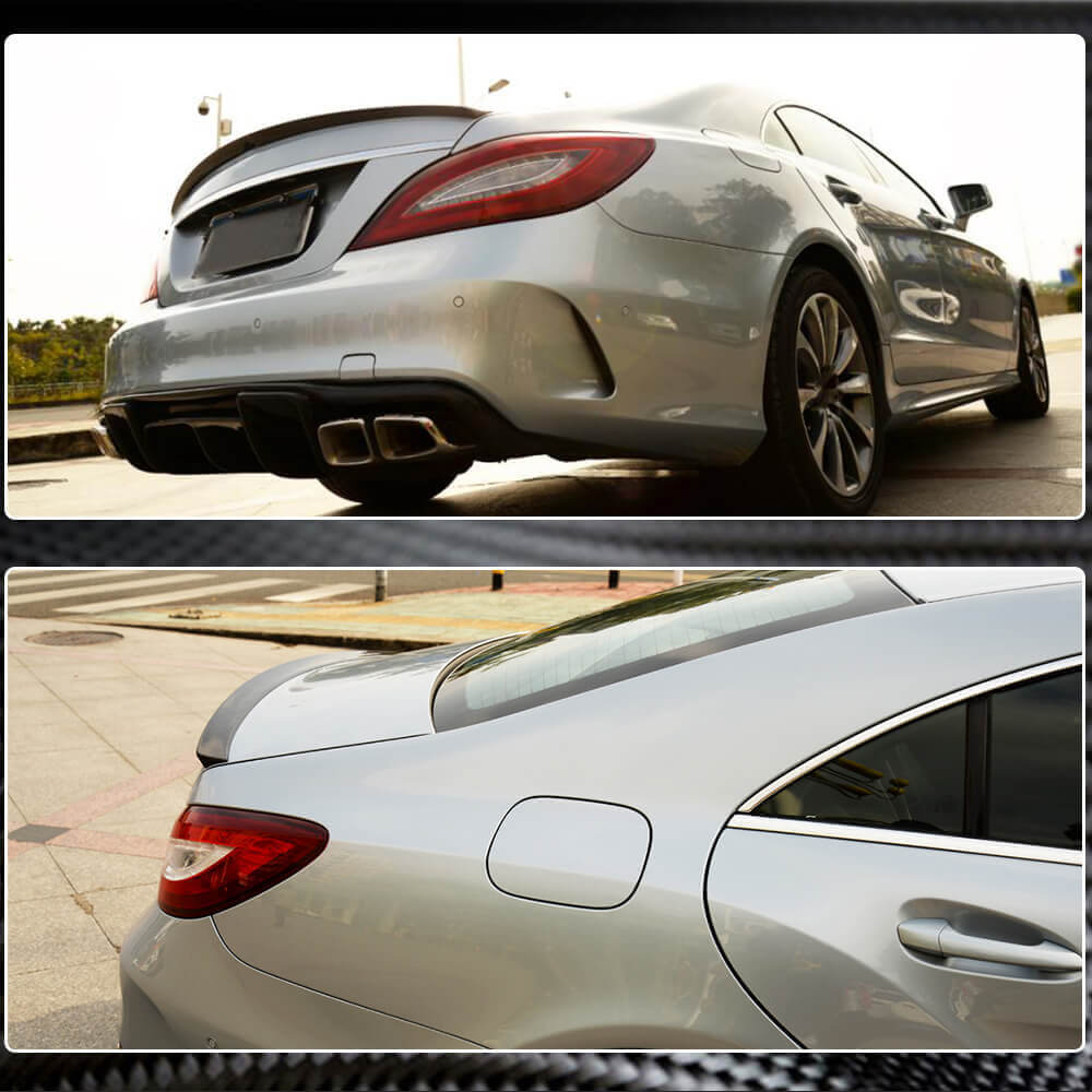 Mercedes Benz CLS Class W218 CLS63 Carbon Fiber Rear Trunk Spoiler Lip ...